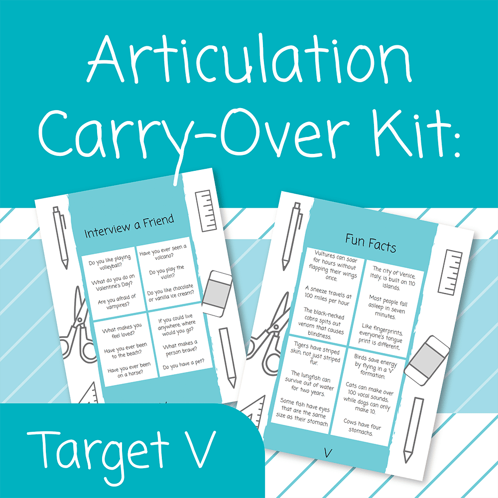 Articulation Carry-Over Kit: Target V | TMV