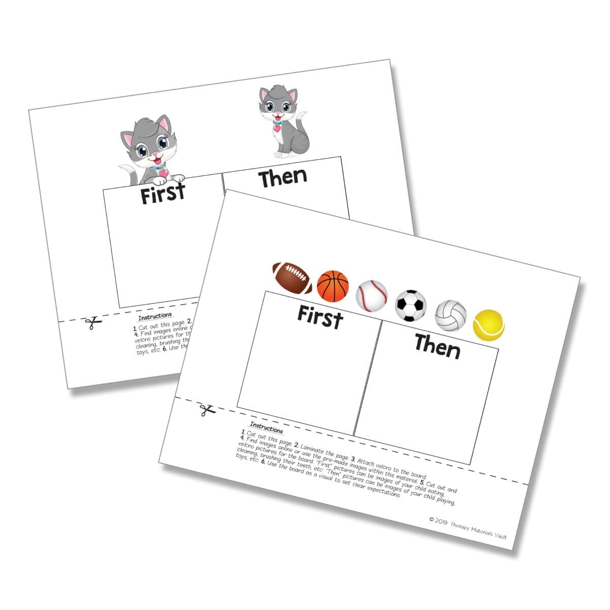 First-Then Visual Schedules: 11 Themes Included | TMV
