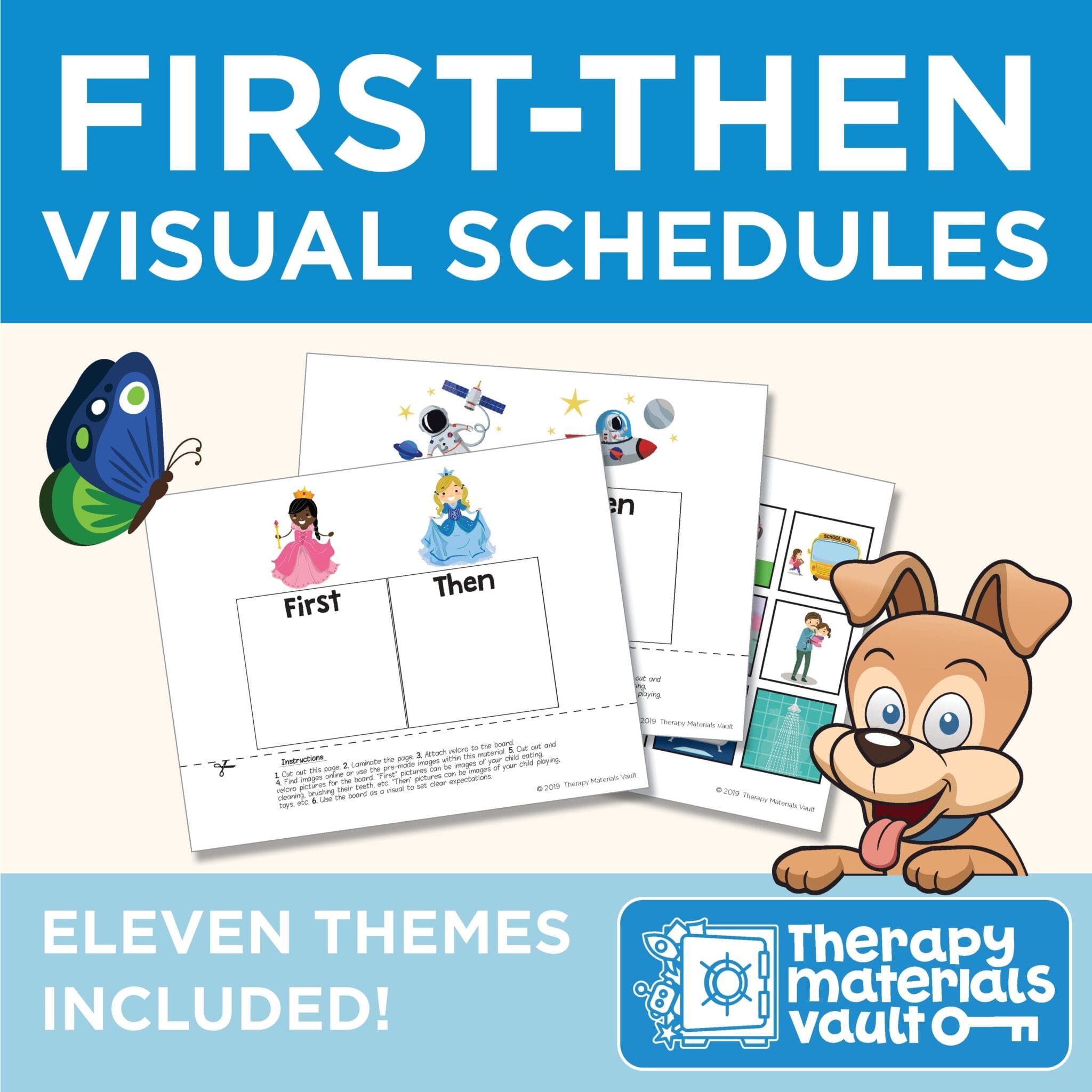 First-Then Visual Schedules: 11 Themes Included | TMV