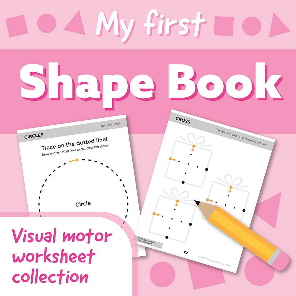 My First Shape Book! Visual Motor Worksheet Collection | TMV