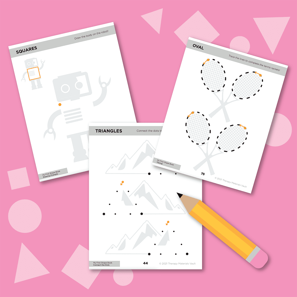 My First Shape Book! Visual Motor Worksheet Collection | TMV