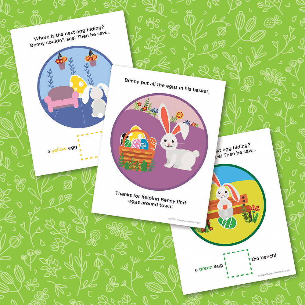 Preposition Egg Hunt: Practice Prepositions with Benny the Bunny | TMV