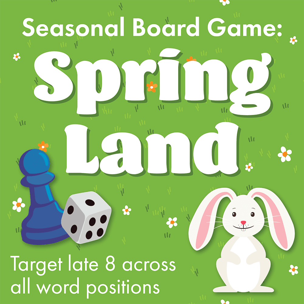 Seasonal Board Game: Spring Land! Target Late 8 Across All Word ...