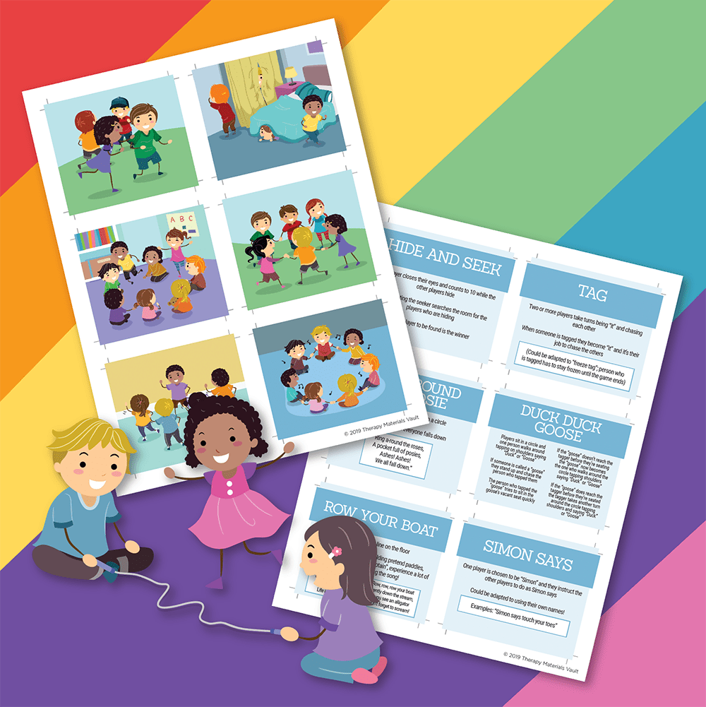 Pediatric Gross Motor Game Cards: 12 Cards Included | TMV