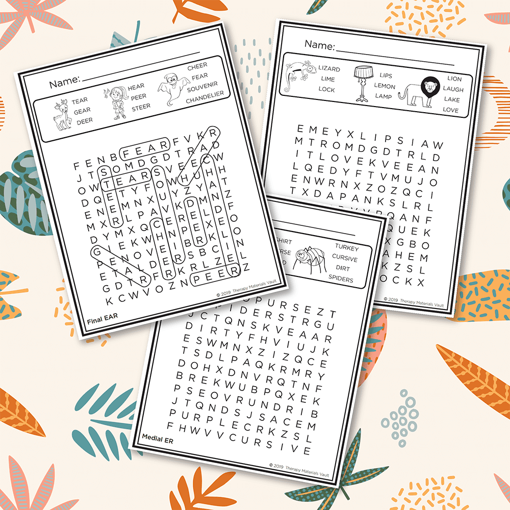 Late 8 Word Search Collection: Target L, R, S, Z, SH, CH, Voiced TH and ...