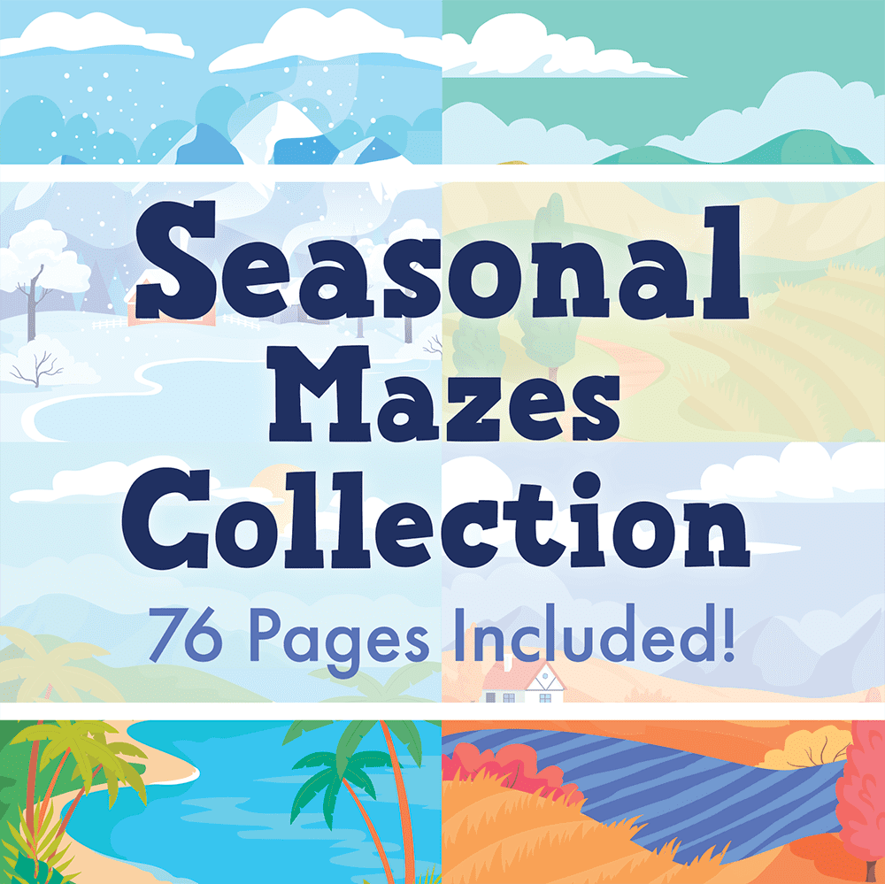 Seasonal Mazes Collection: 76 Pages included | TMV