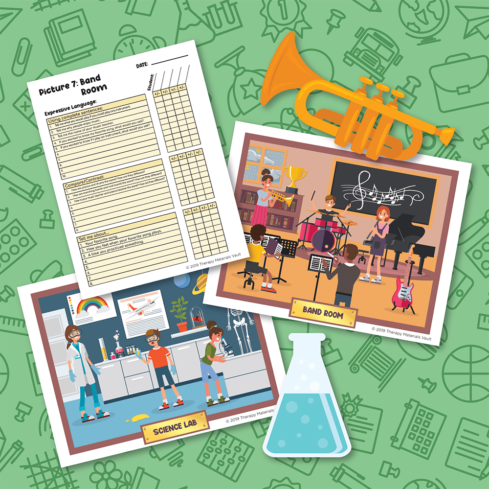 Back-to-School Picture Scenes: 7 Scenes Included | TMV