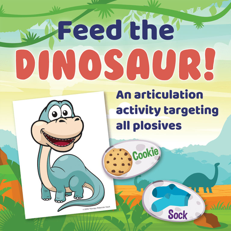 Feed the Dinosaur: An Activity Targeting all Plosives! | TMV