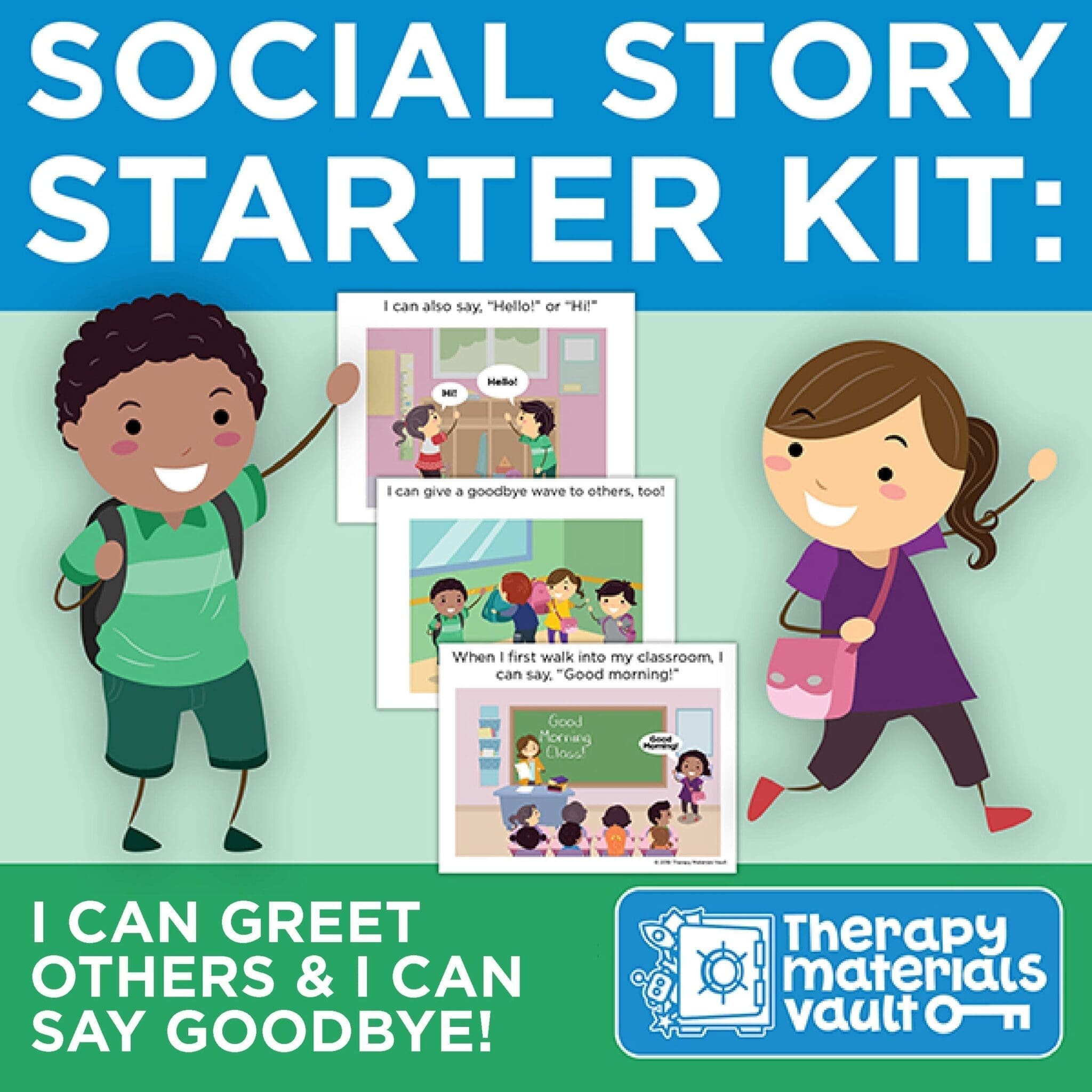 Social Story Starter Kit: I Can Greet Others & I Can Say Goodbye! | TMV