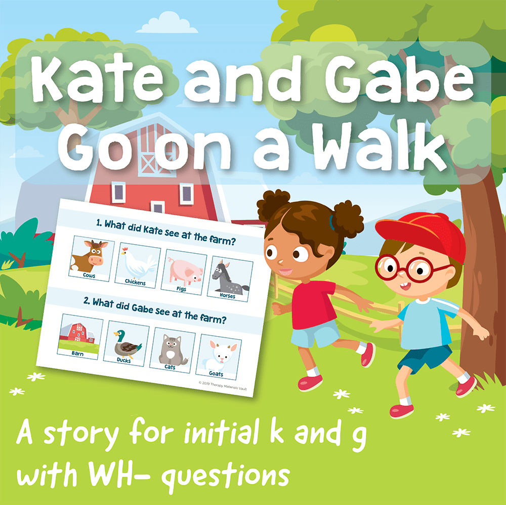 Kate and Gabe Go On a Walk! A Story for Initial K and G with WH ...
