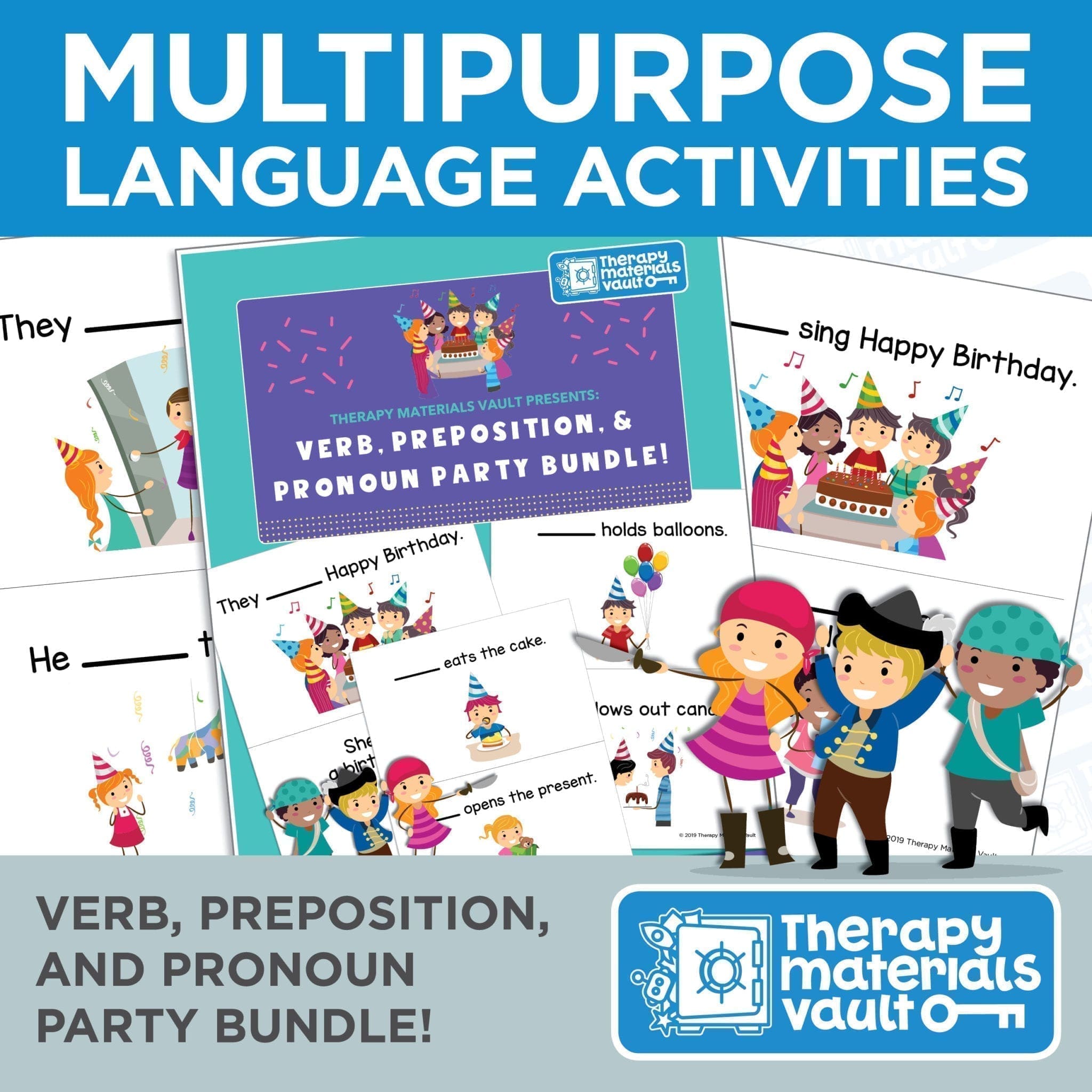 Multipurpose Language Activities: Verb, Preposition, and Pronoun Party ...
