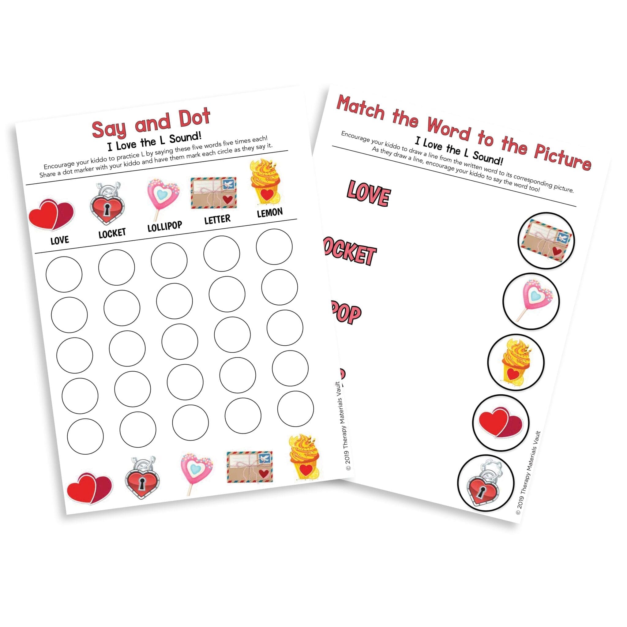 I Love the L Sound! Valentine's Day Activities | TMV