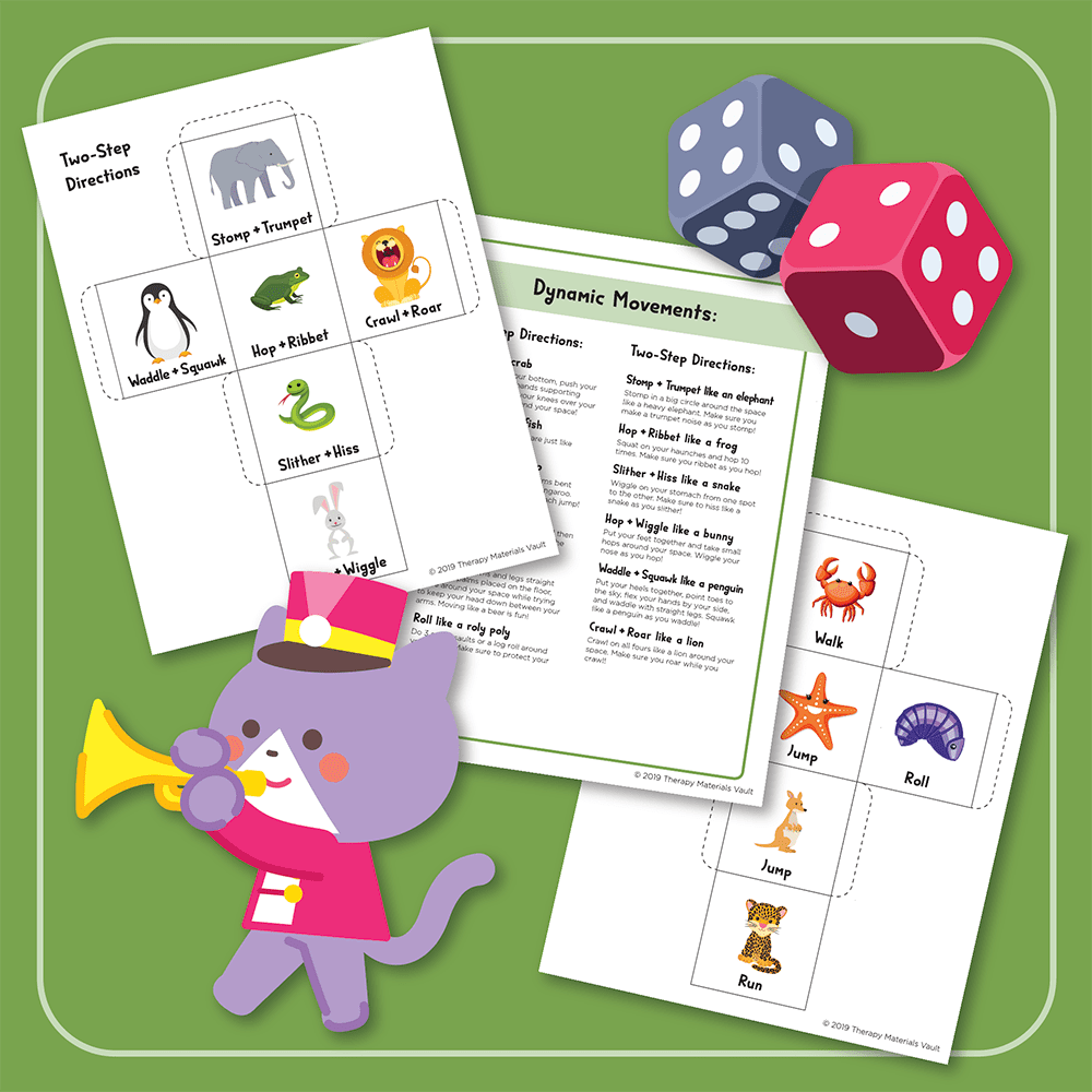 Gross Motor Dice: Animal Parade! | TMV