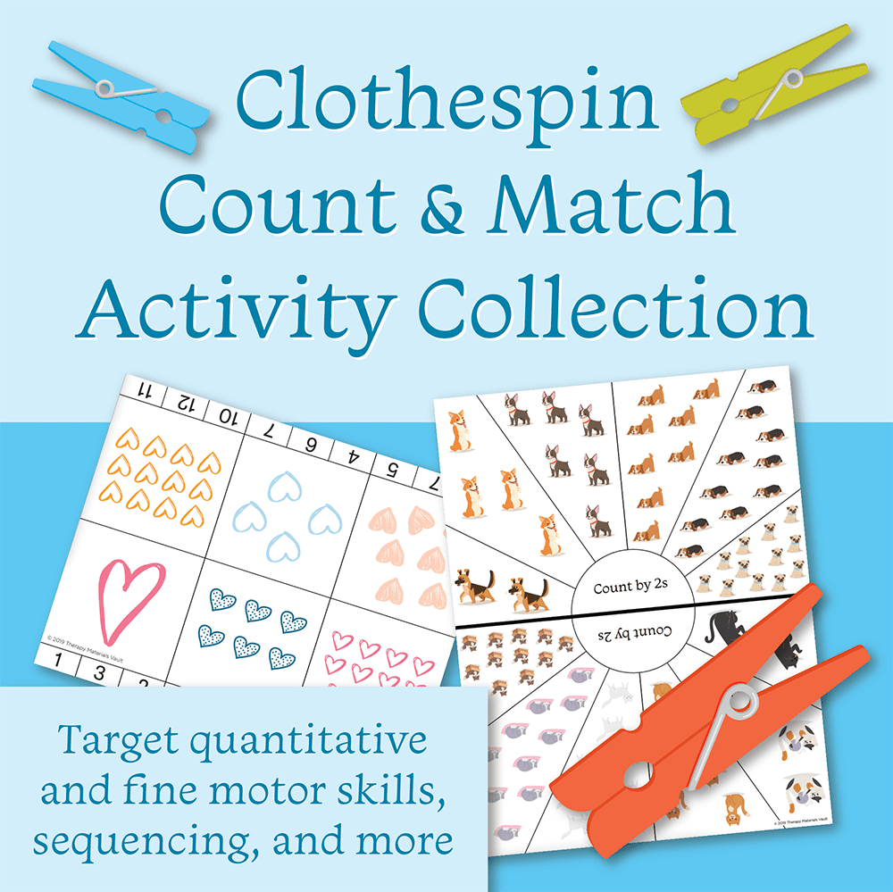 Clothespin Count & Match Activity Collection | TMV