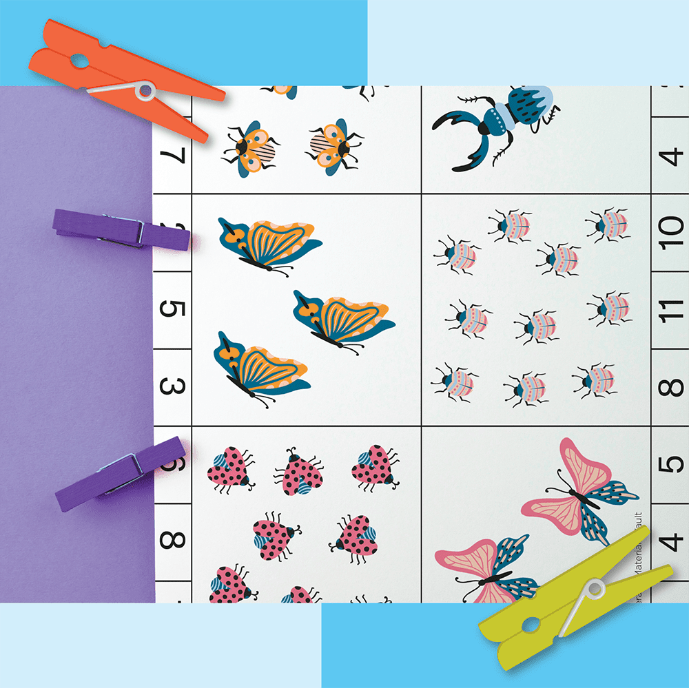 Clothespin Count & Match Activity Collection | TMV