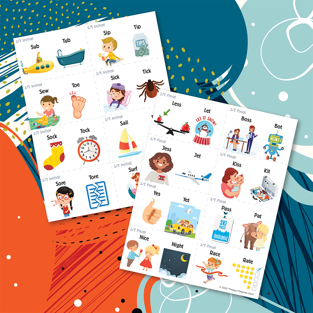 Minimal Pairs Articulation Cards: Stopping Collection | TMV