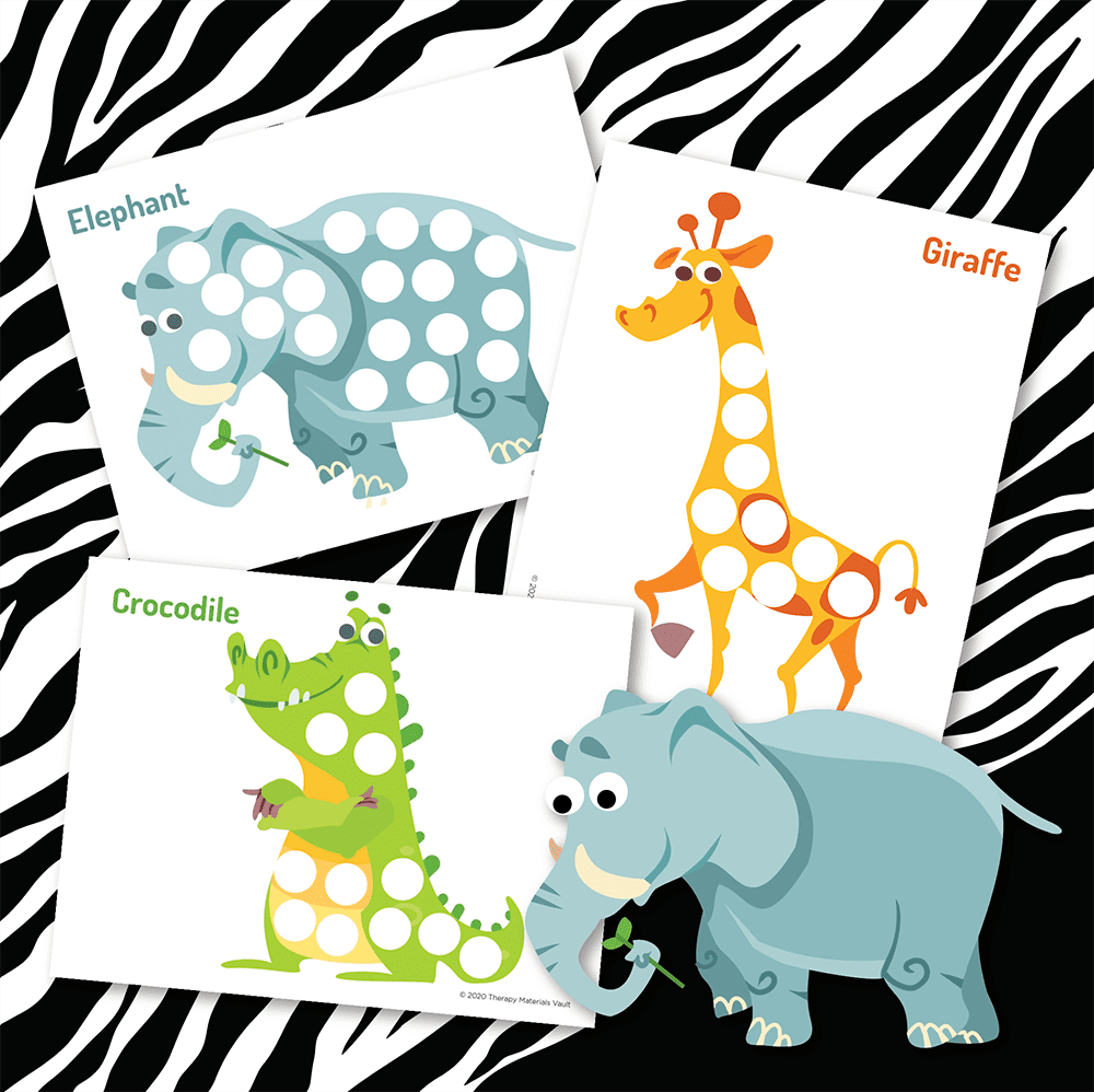 Dot Marker Worksheets: Safari Edition | TMV