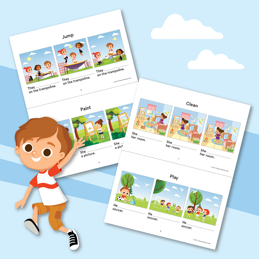 Developing Verb Tense Picture Scenes: Regular Past Tense | TMV