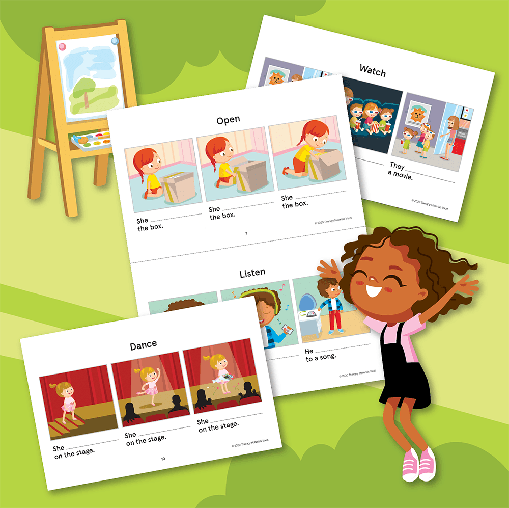 Developing Verb Tense Picture Scenes: Regular Past Tense | TMV