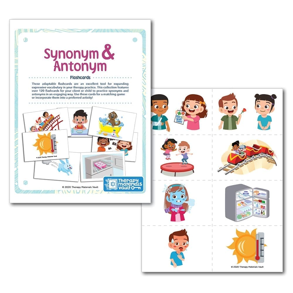Synonym and Antonym Flashcards | TMV