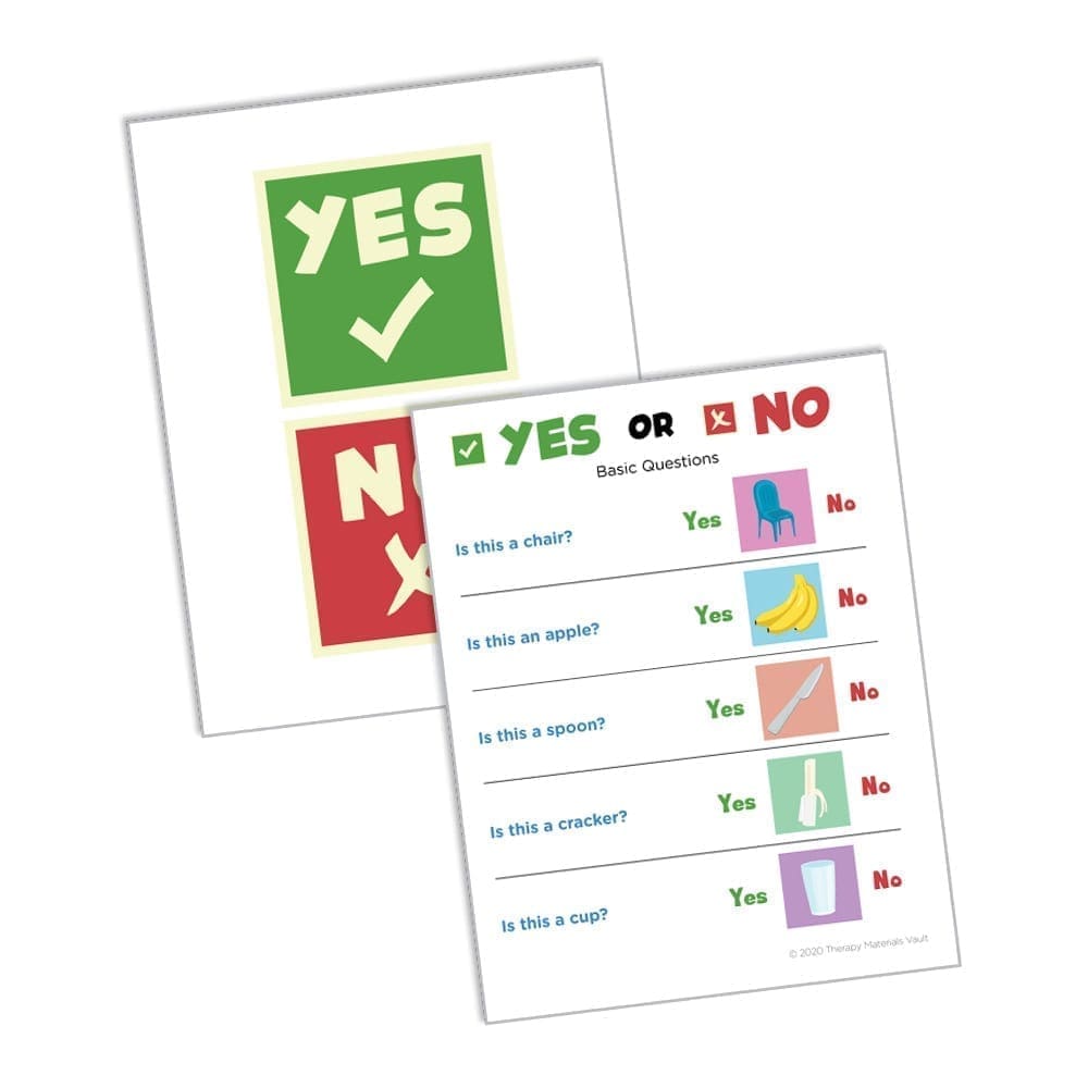 Yes / No Visuals and Worksheets | TMV