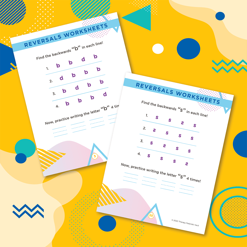 Letter and Number Reversals Packet | TMV