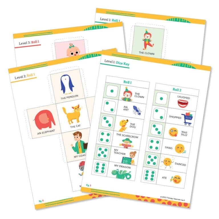 Silly Sentence Dice | TMV