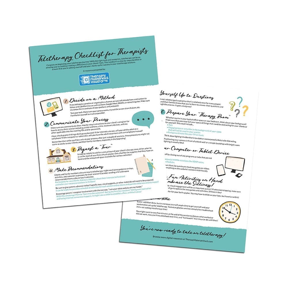 Teletherapy Checklist for Therapists | TMV