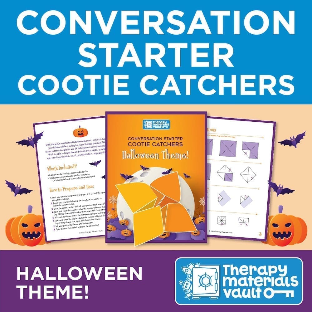 Conversation Starter Cootie Catchers: Halloween Theme! | TMV