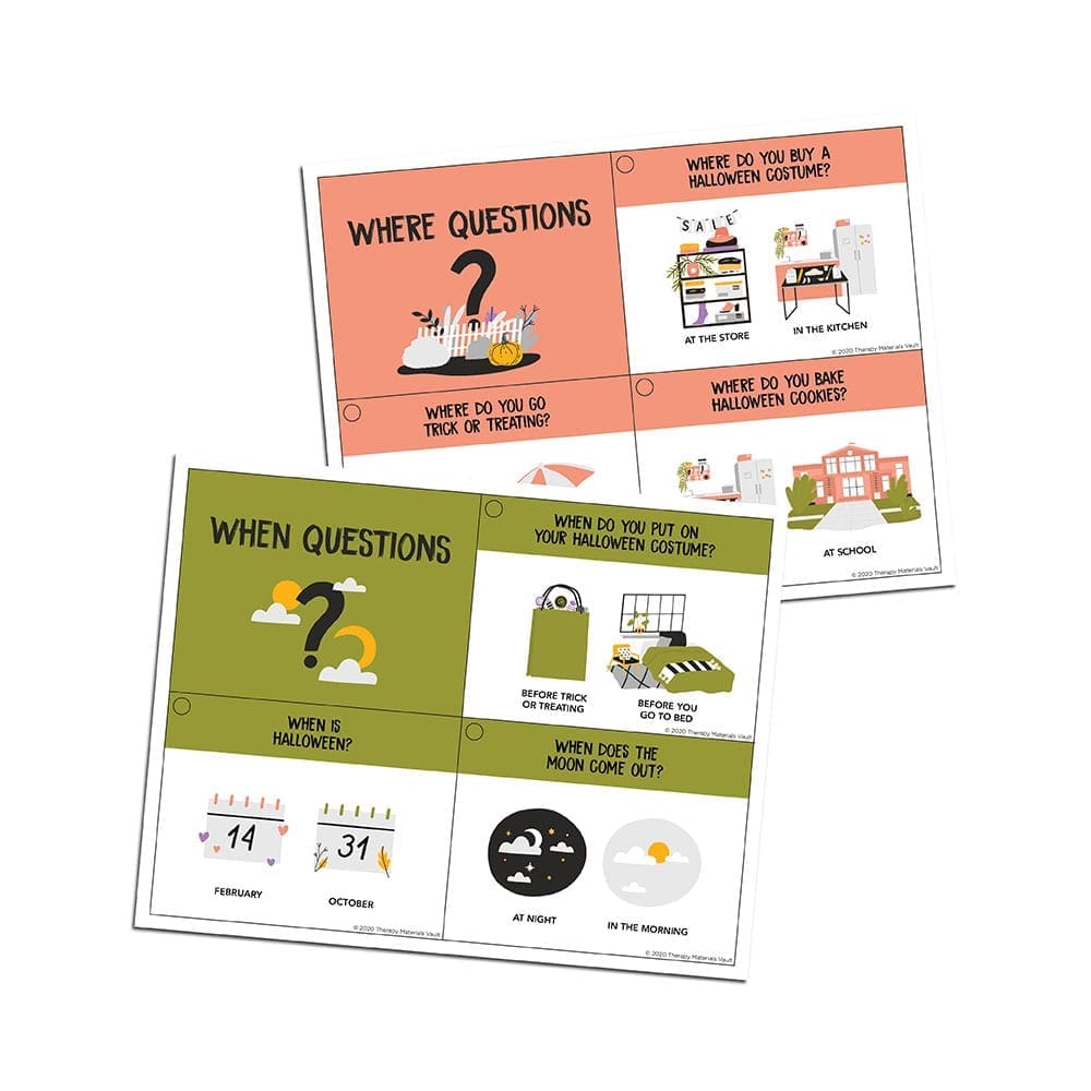 WH- Question Flashcards: Halloween Theme! | TMV