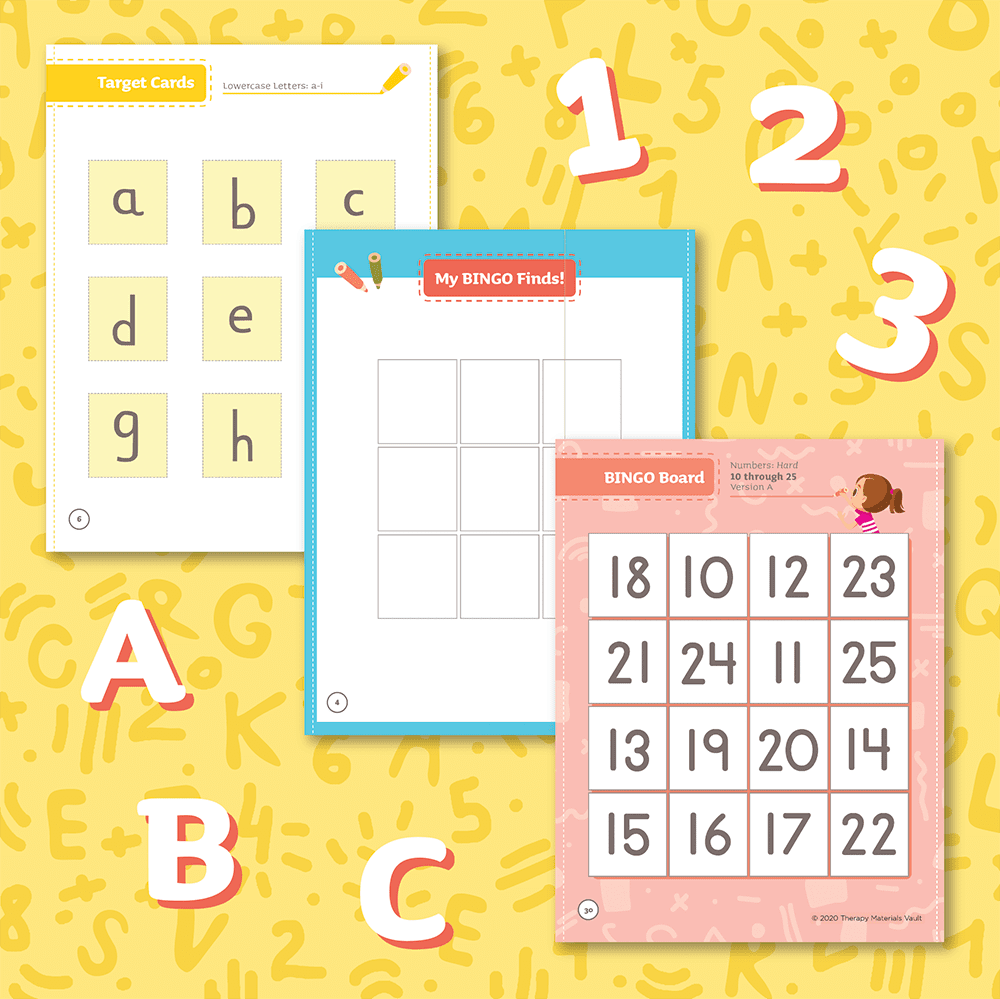 Handwriting BINGO: Letters and Numbers | TMV
