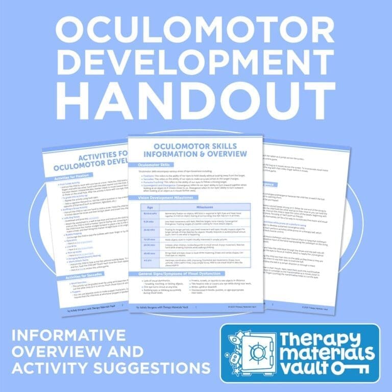 Oculomotor Development Handout | TMV