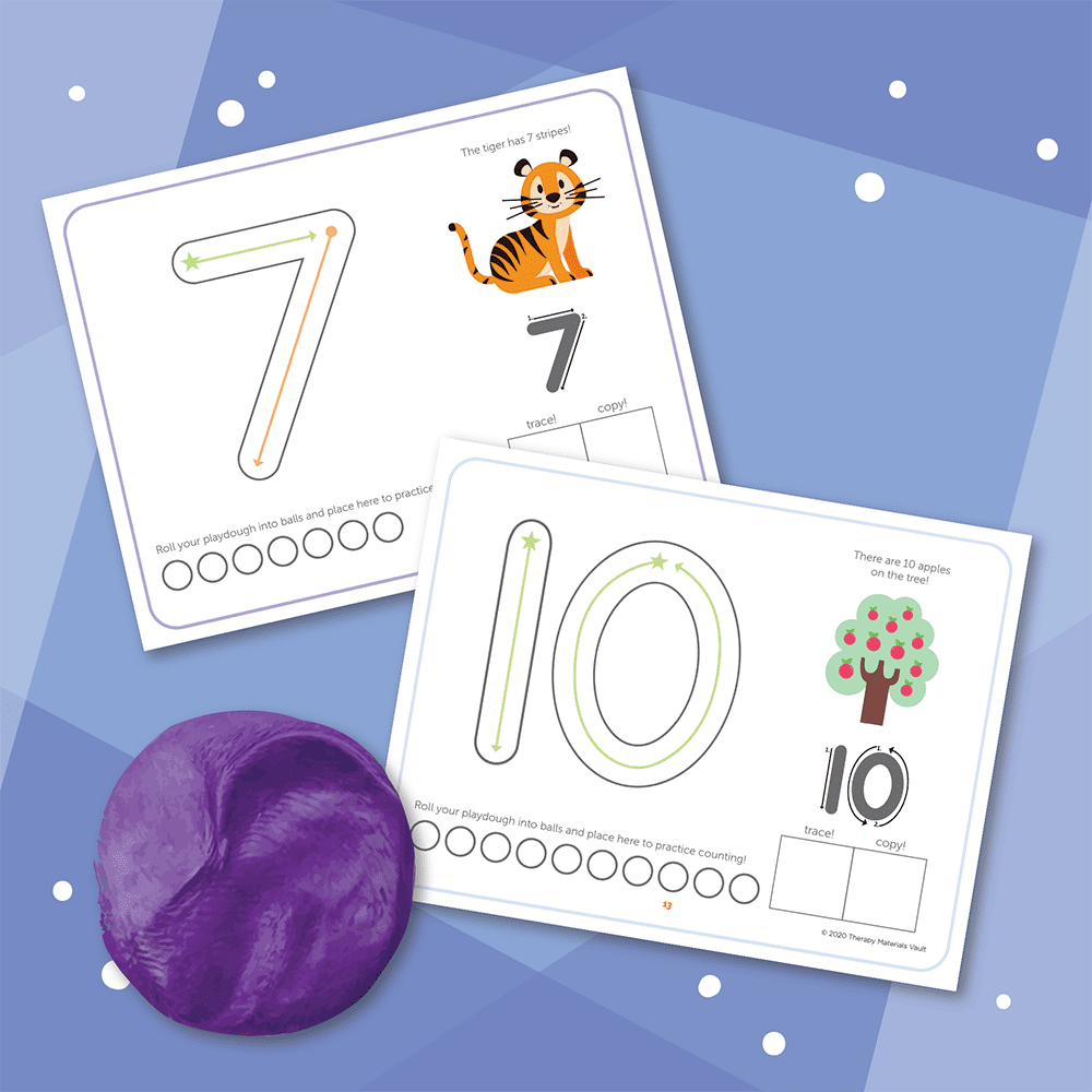 Playdough Mats: Numbers | TMV