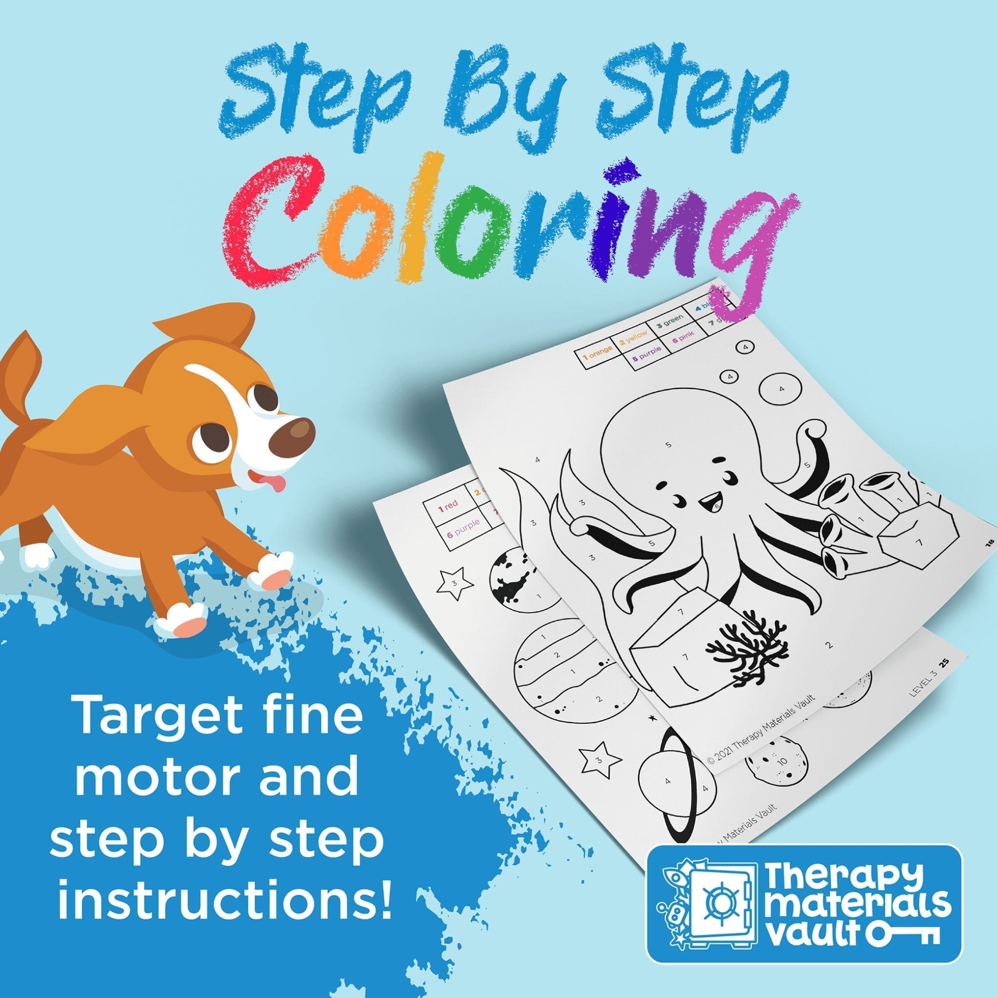 Step by Step Coloring (Coloring by Numbers) | TMV