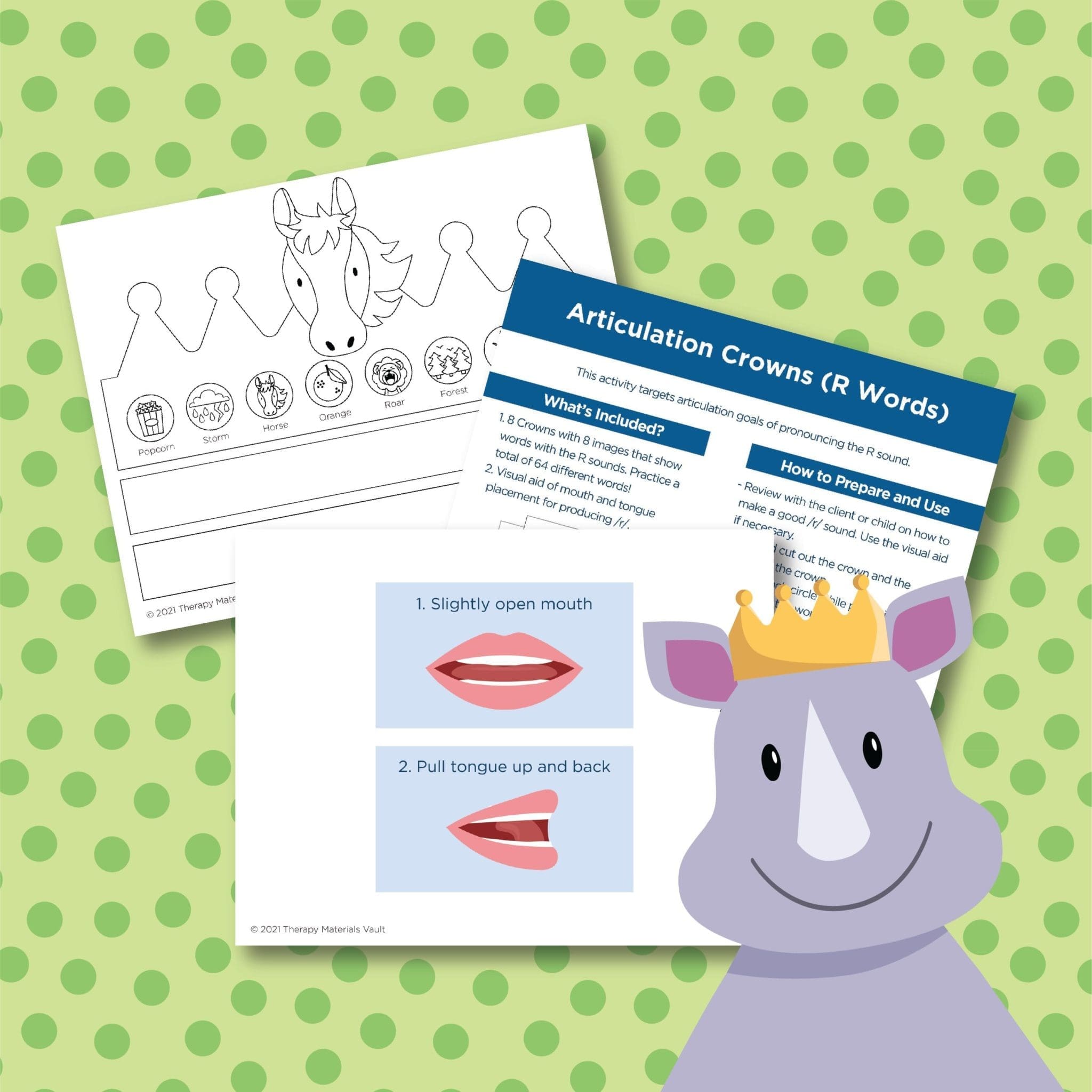 Articulation Crowns: Target R Words | TMV