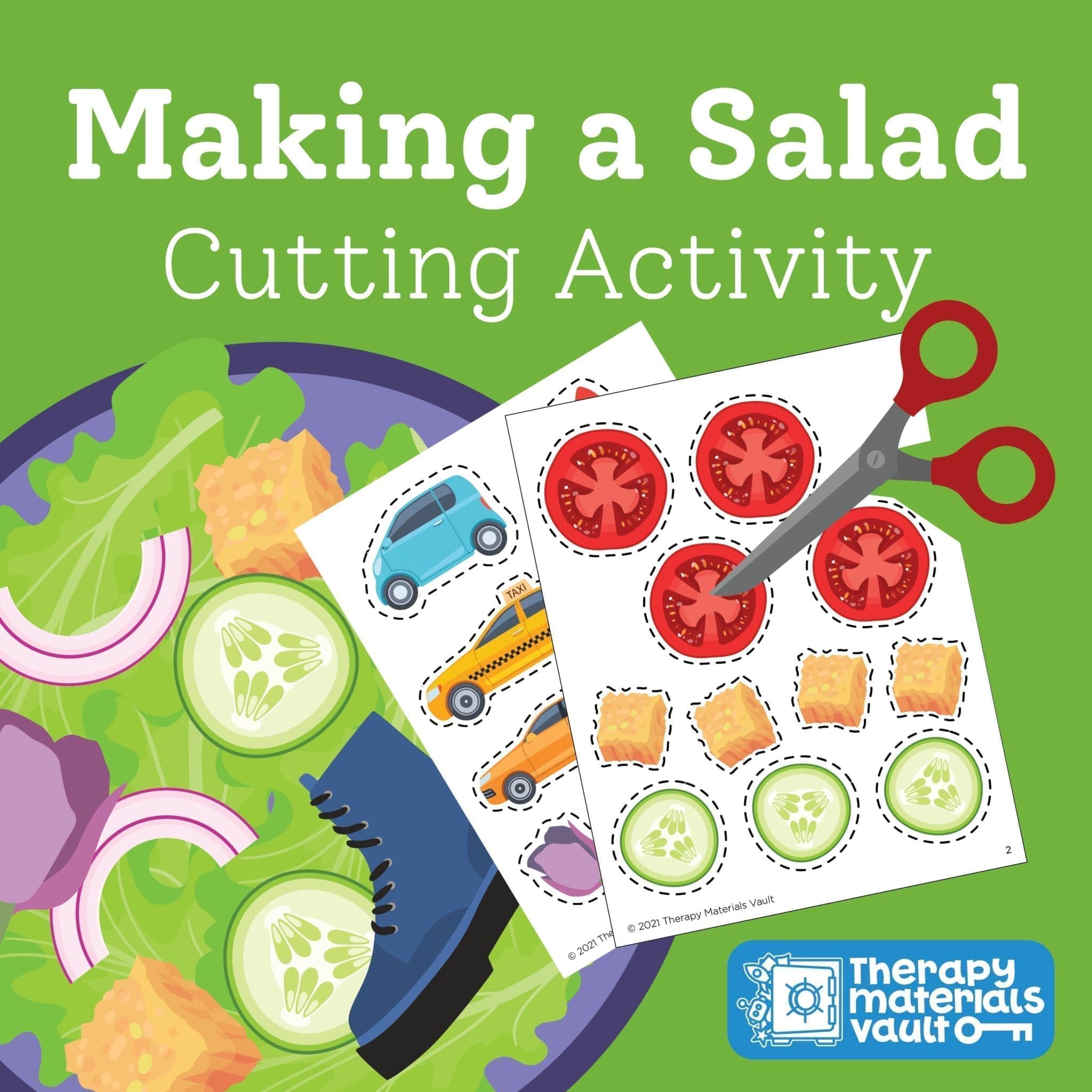 Making a Salad (Cutting and Tearing Activity) | TMV