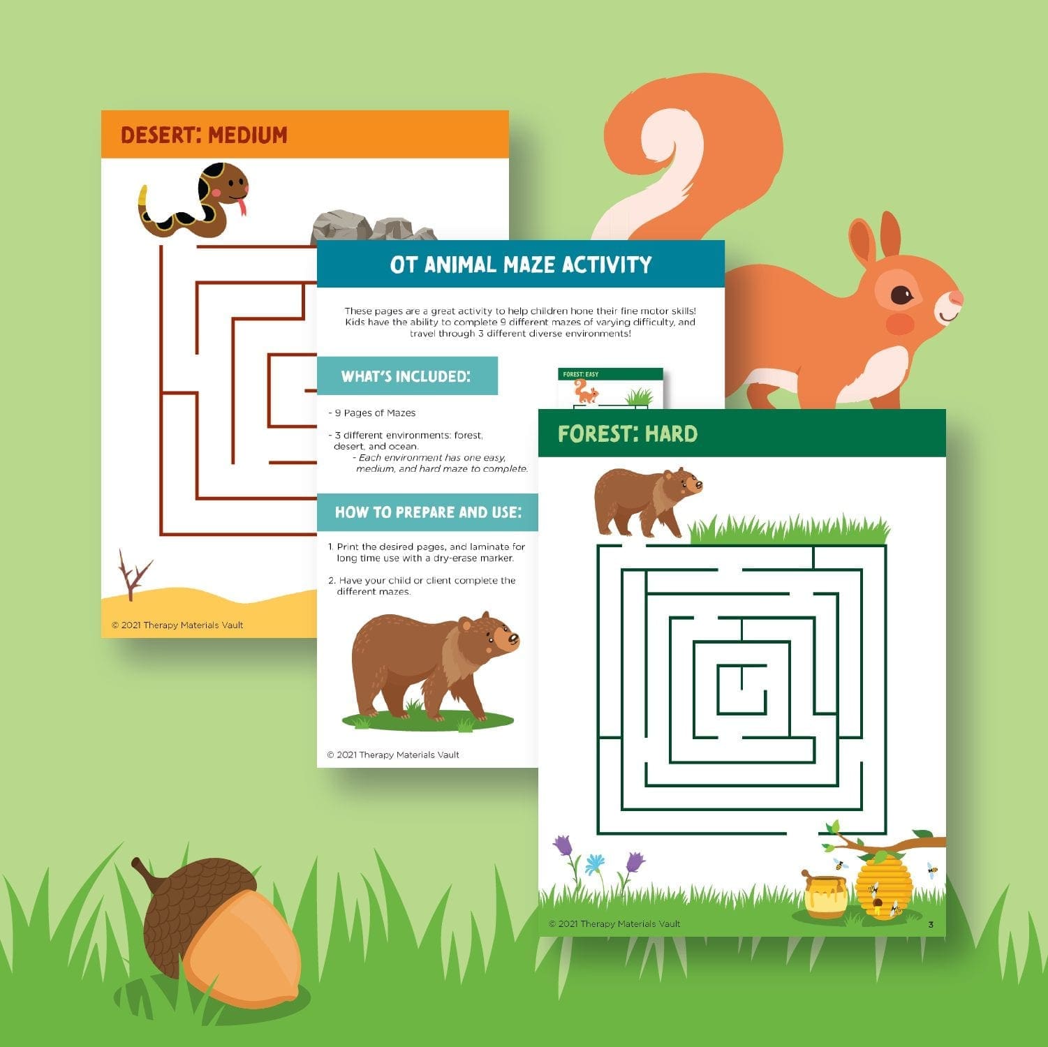 Animal Maze Packet (Fine Motor) | TMV