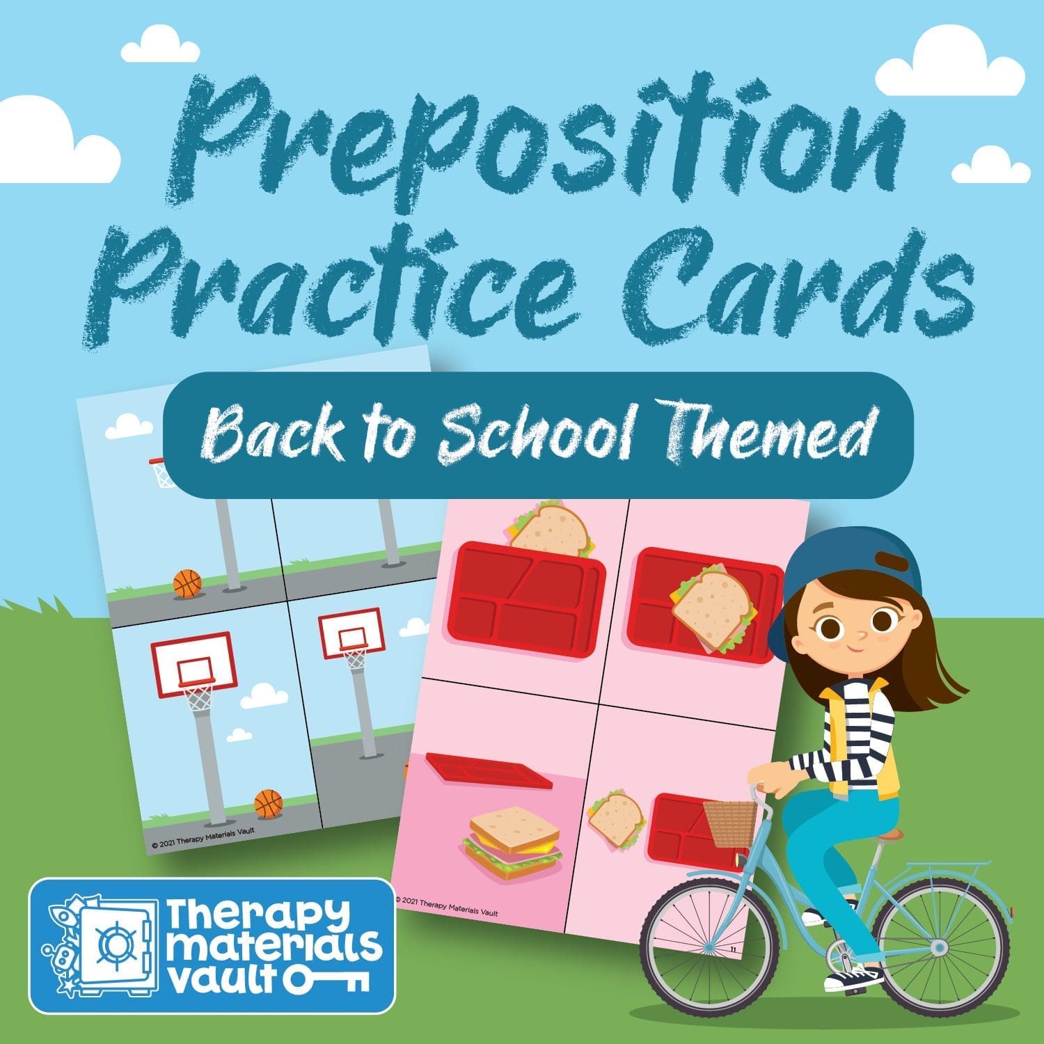 Prepositions Practice Cards (School Theme) | TMV