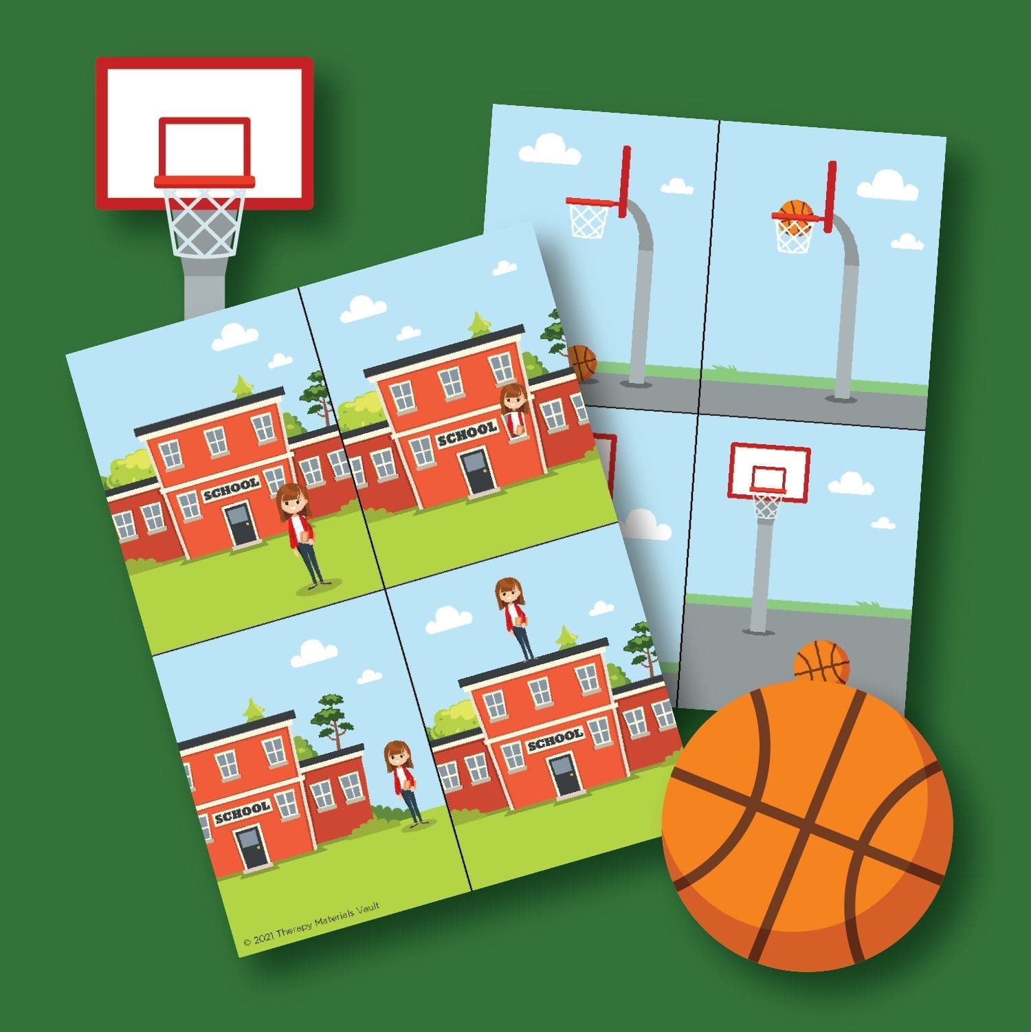 Prepositions Practice Cards (School Theme) | TMV