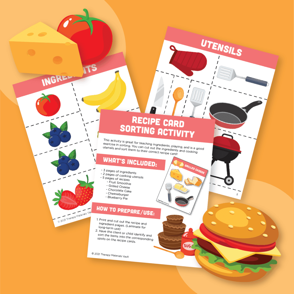 Recipe Card Sorting Activity | TMV