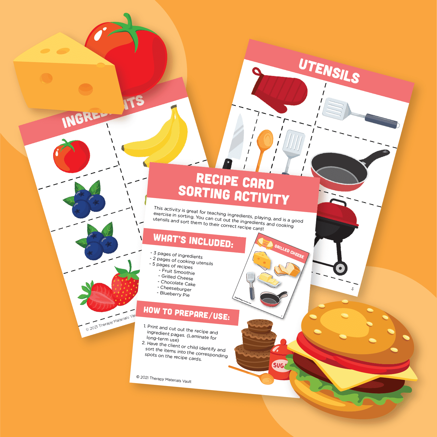 Recipe Card Sorting Activity | TMV