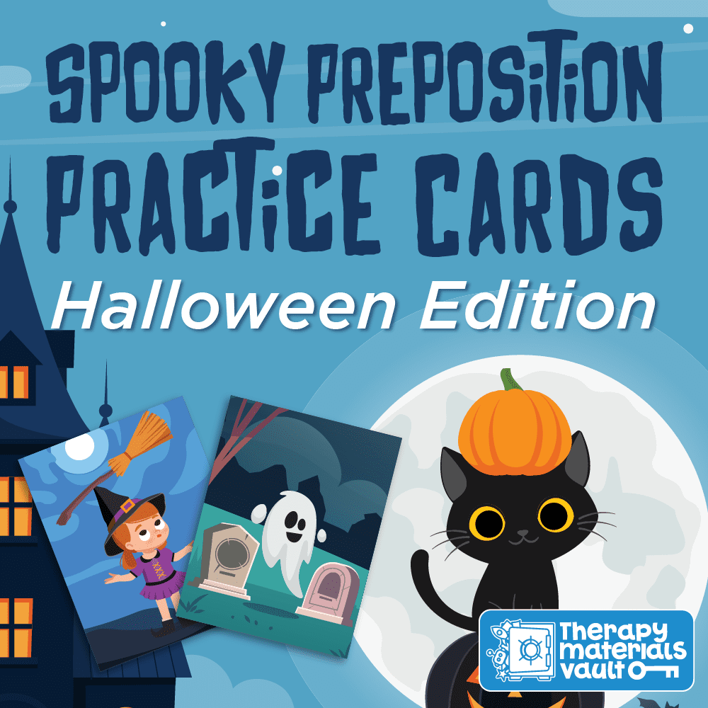 Spooky Preposition Practice Cards: Halloween Edition | TMV