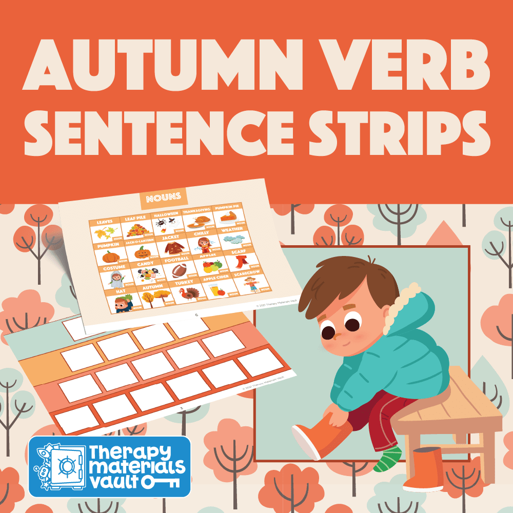 Autumn Verb Sentence Strips | TMV