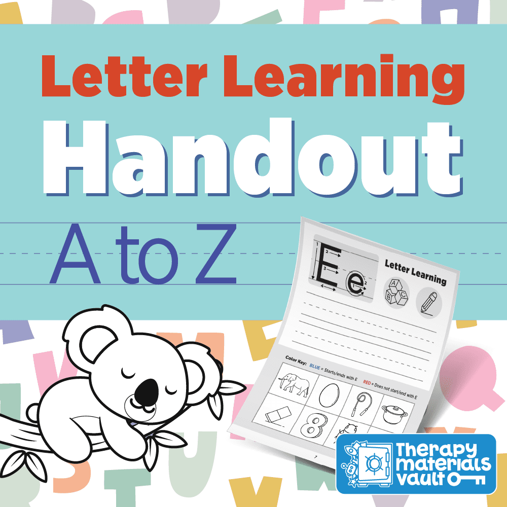 Letter Learning Handout: A-Z | TMV
