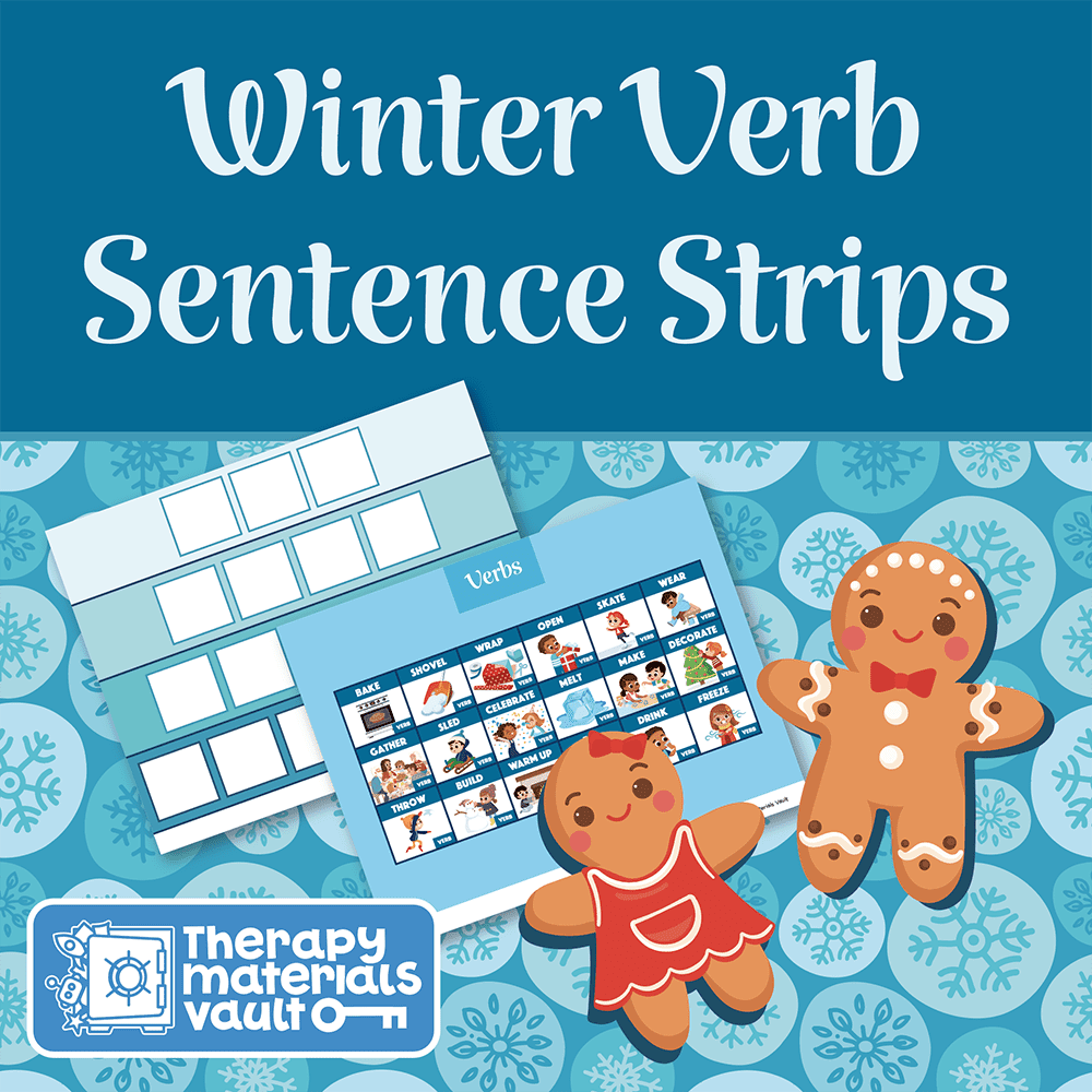 Winter Verb Sentence Strips | TMV