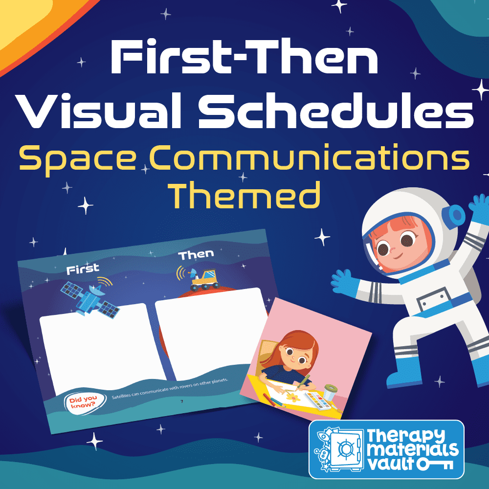 First-Then Visual Schedules: Space Communications Themed | TMV