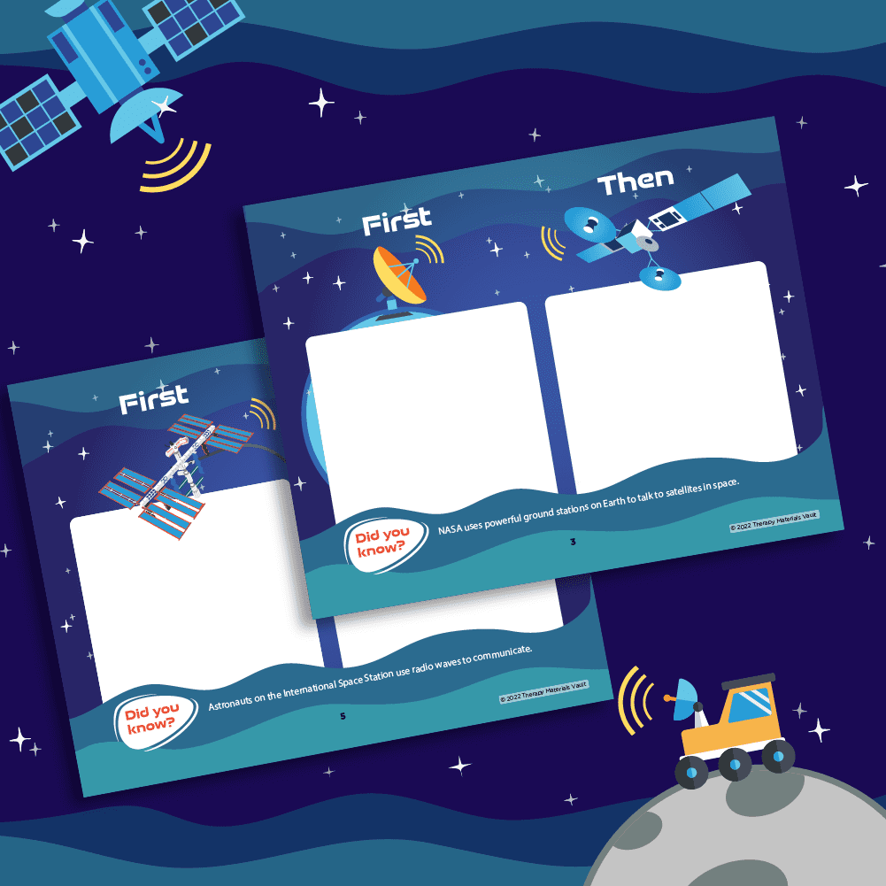 First-Then Visual Schedules: Space Communications Themed | TMV