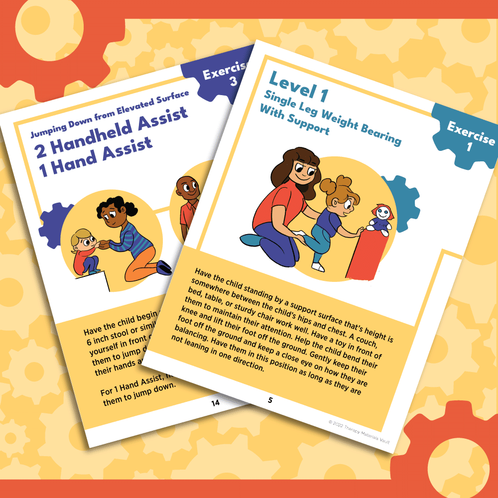 Physical Therapy Gross Motor Exercises Handout Volume 1 (Standing) | TMV