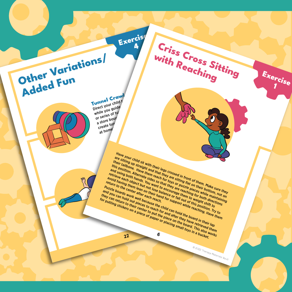 Physical Therapy Gross Motor Exercises Handout Volume 2 (Sitting) | TMV