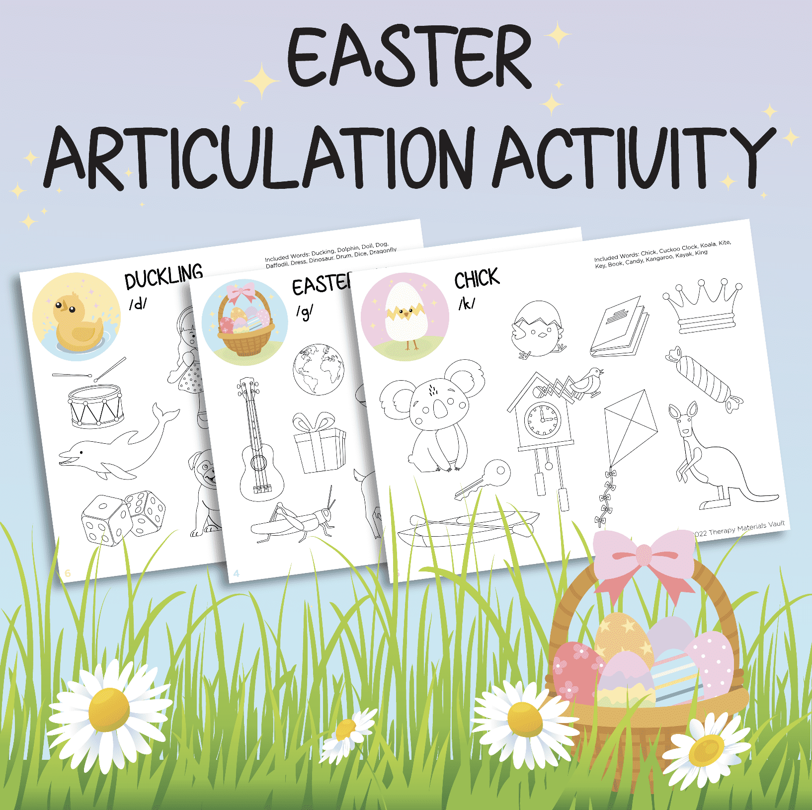 Easter Articulation Coloring Pages | TMV